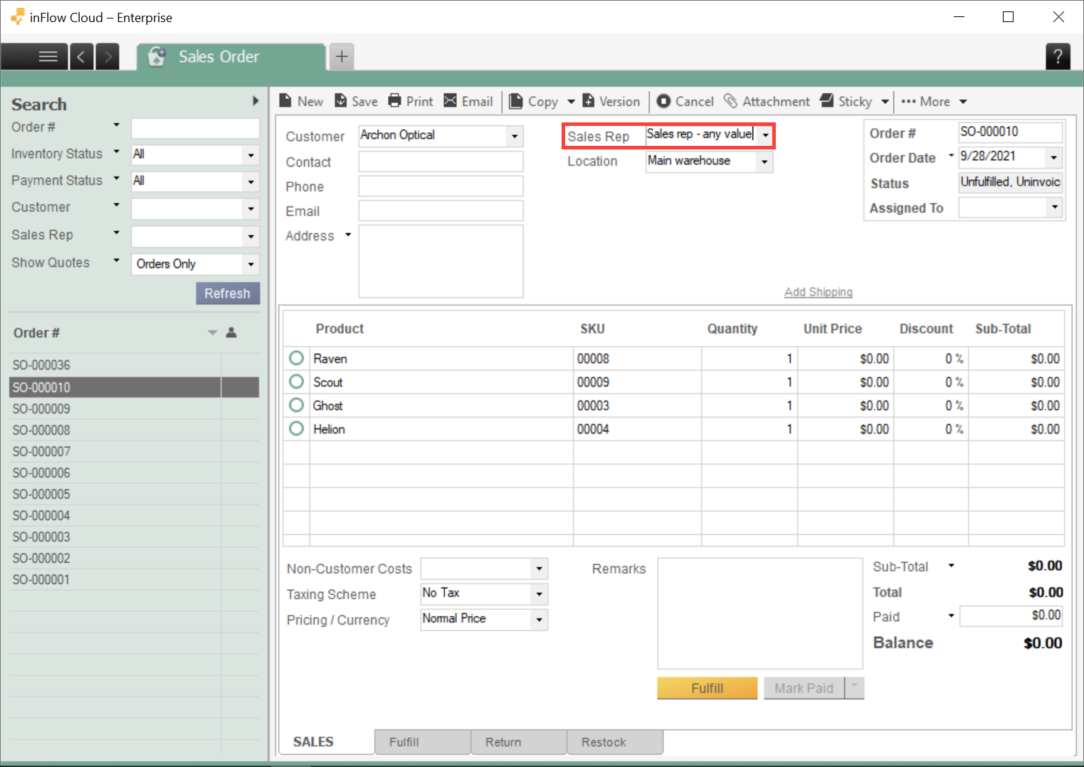 How do I create sales reps and restrict what they do? - inFlow Inventory