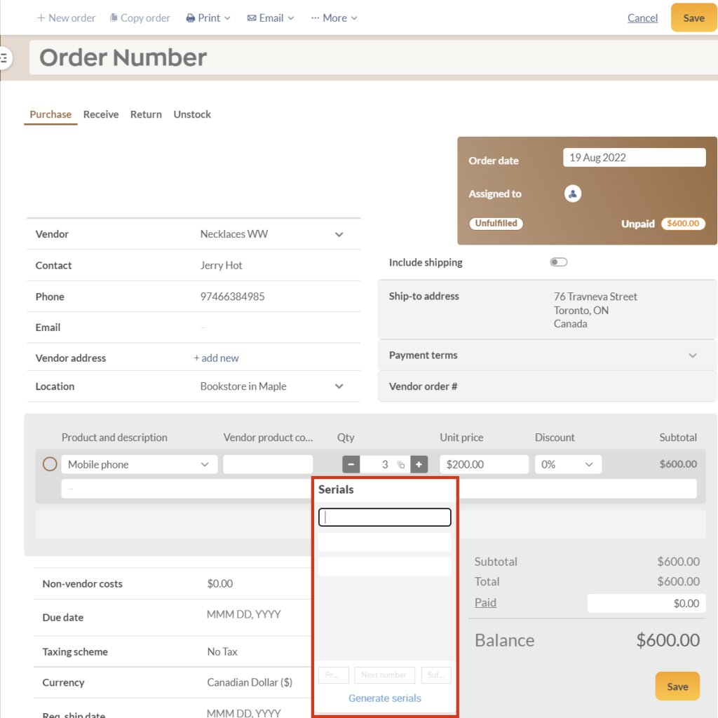 How to create and track serial numbers - inFlow Inventory