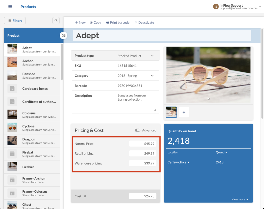 How to add special pricing (multiple pricing schemes) - inFlow Inventory