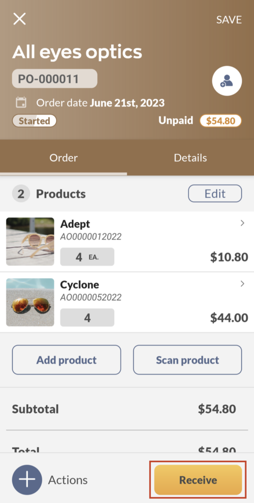How to partially receive products on a purchase order - inFlow Inventory