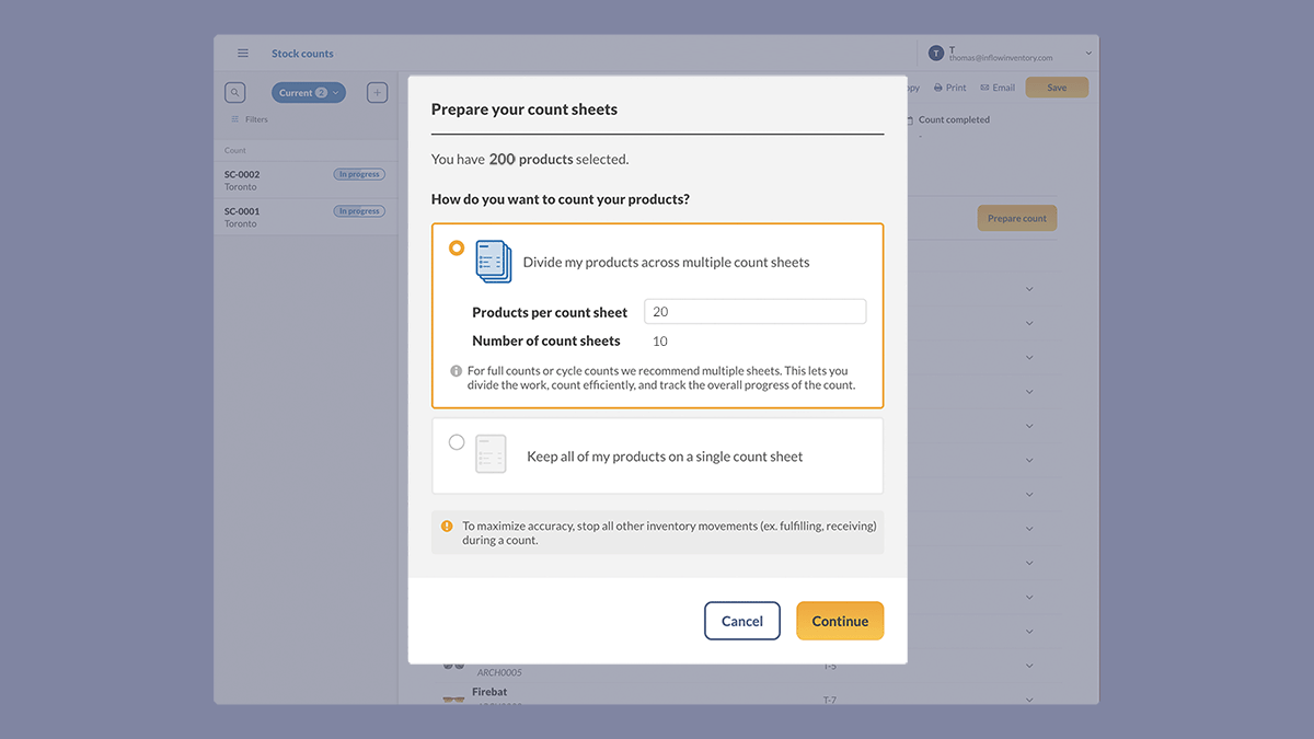 Stock Counts Are Now Available in the inFlow Web App - inFlow Inventory